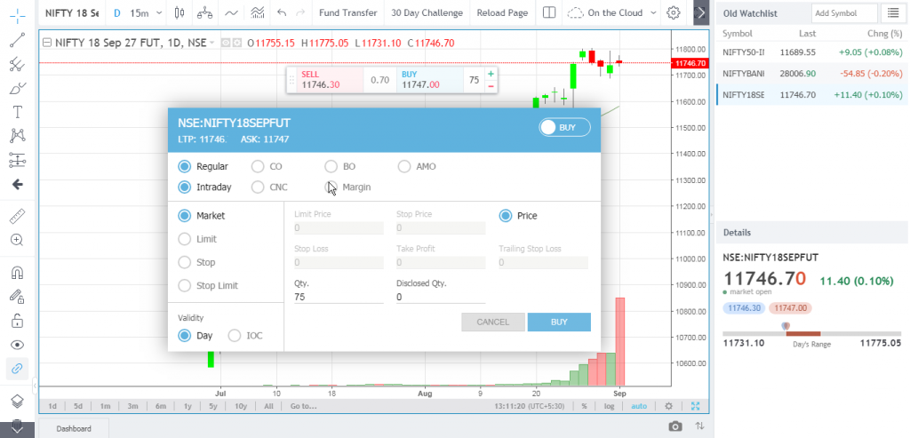 Order Panel Updated on the Fyers Web Trading Terminal. – Stocks On Fire