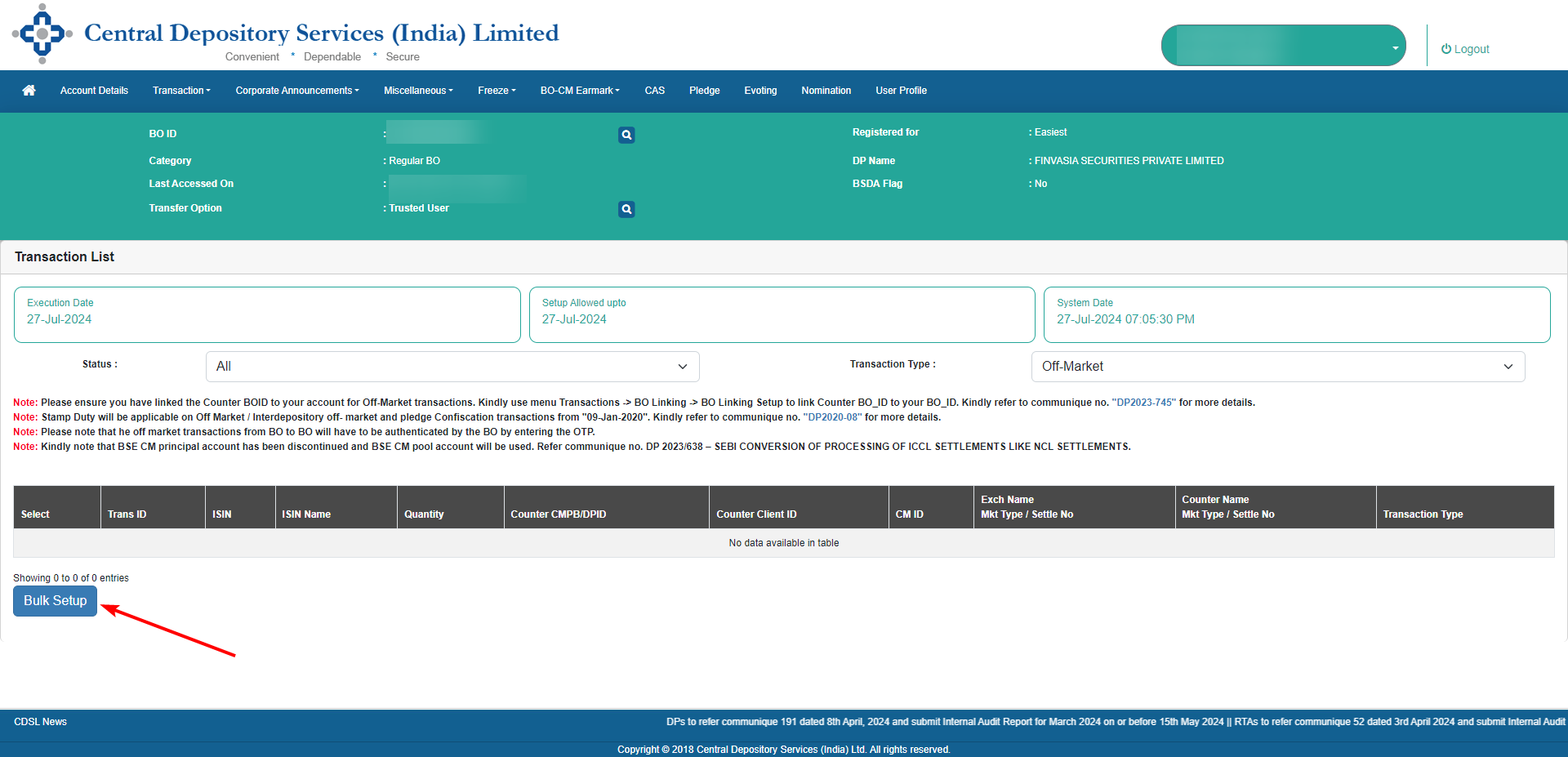 Step-by-Step instructions for Transfer of Shares from Own Demat to Own ...