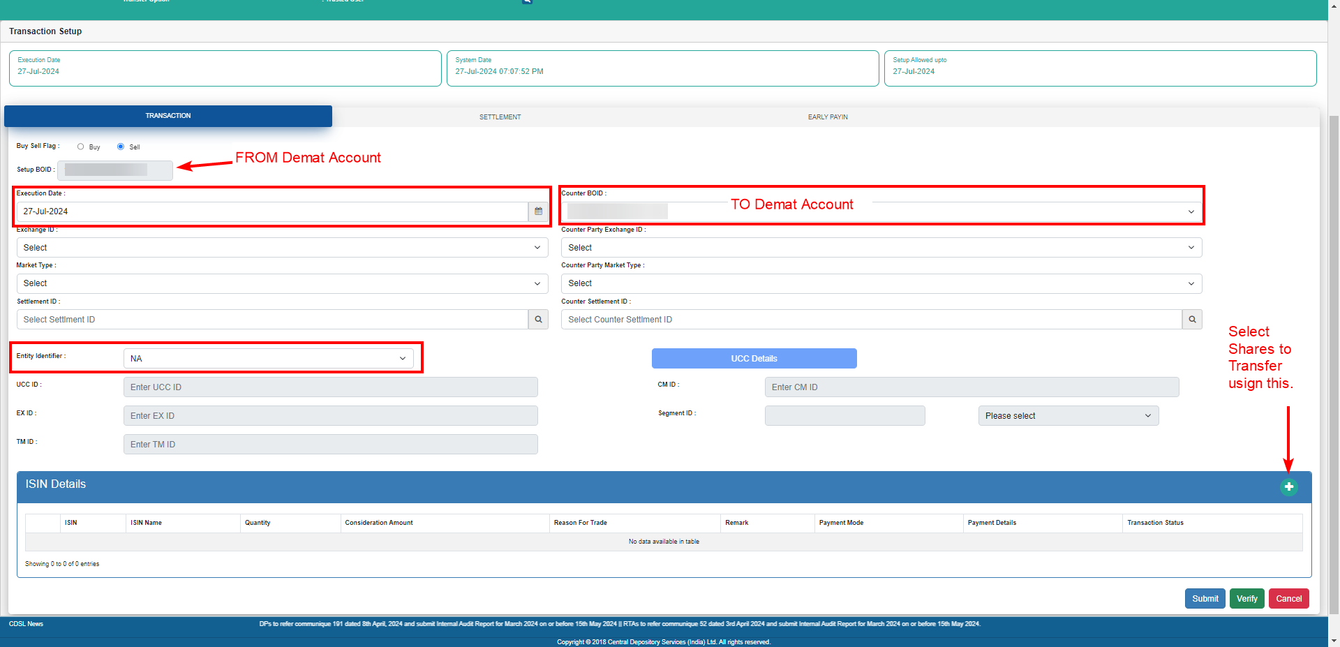 Step-by-Step instructions for Transfer of Shares from Own Demat to Own ...